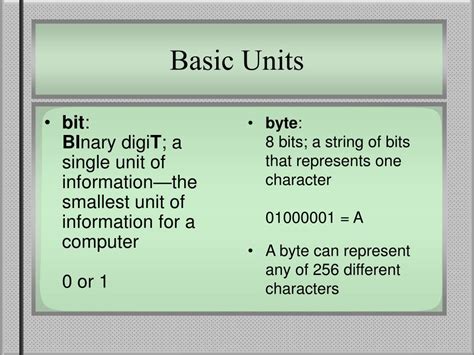 Ppt Understanding Digital Information Bits Bytes And Storage