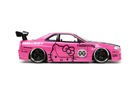 Hello Kitty And Friends 2002 Nissan Gtr R34 With Hello Kitty 1 24 Sc
