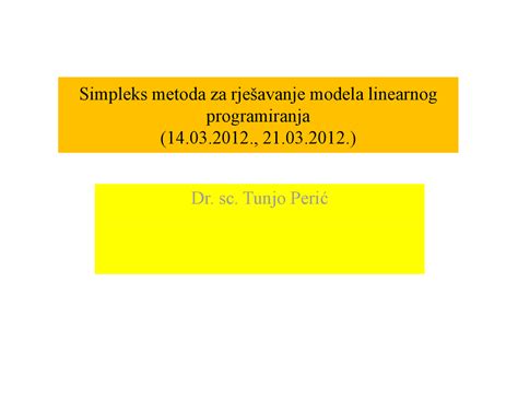 simpleks metoda prošireno skripte predlog algoritmi i programiranje