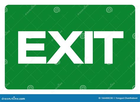 Exit Symbol Sign Vector Illustration Isolate On White Background Label Eps10 Stock Vector