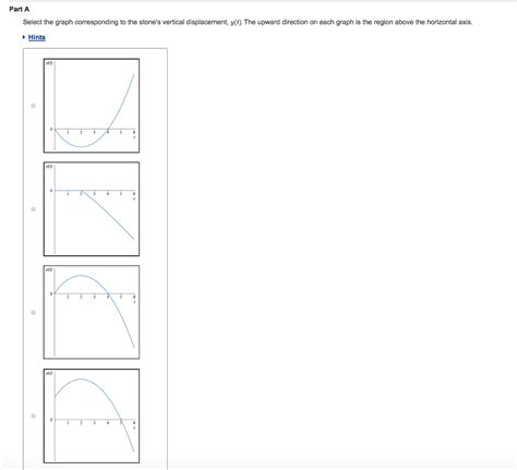 solved motion diagram and gravity graphing question a stone