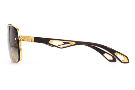 Maybach Eyewear The King Ii 24k Gold Plated Ebony Bluegrey Gra Good See Co