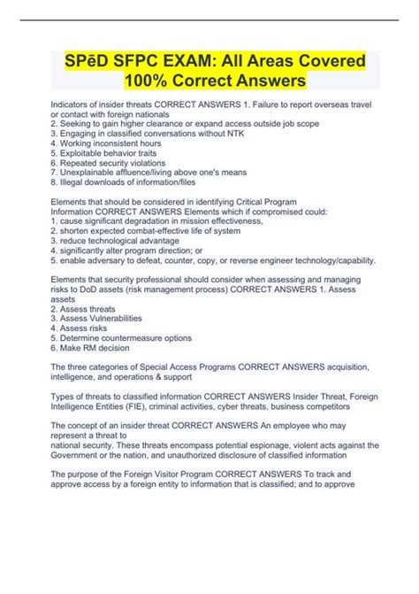 Spēd Sfpc Exam All Areas Covered 100 Correct Answers Sped Sappc Stuvia Us