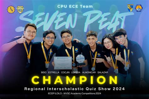Cpu Ece Team Wins The Regional Interscholastic Quiz Show For The Seventh Time In A Row Central