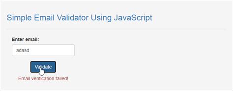 Simple Email Validator Using Javascript Sourcecodester