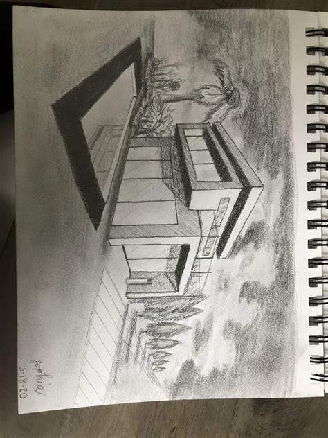 Point Perspective Sketch Architecture Design Sketch Perspective Sketch Batik Art