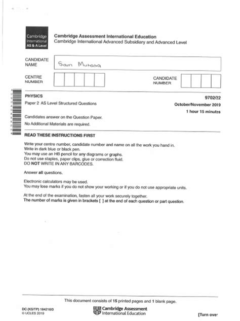 Physics Command Words Pdf