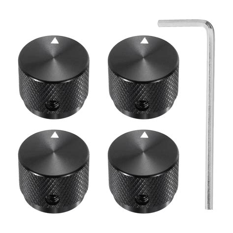 Uxcell 4 Pcs Aluminium Potentiometer Knobs 1464mm Idx7820mm