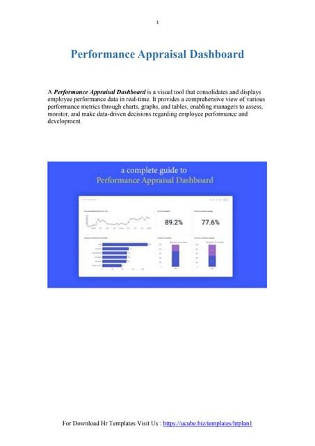 Performance Appraisal Dashboard Guide 2024 Docx