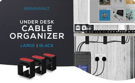 3pc Vhb Cable Organizer Holder For Heavy Cables Pc Cords And Wires With