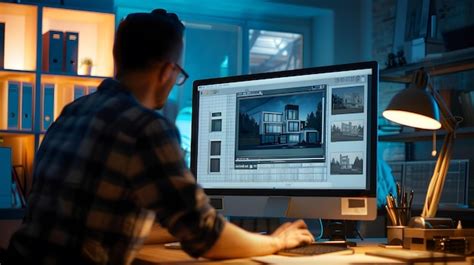 Premium Photo House Designer And Decorators Using Computer For Design Generative Ai