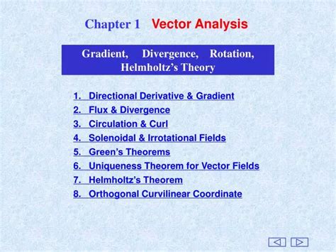 PPT Chapter 1 Vector Analysis PowerPoint Presentation Free Download ID 6835495