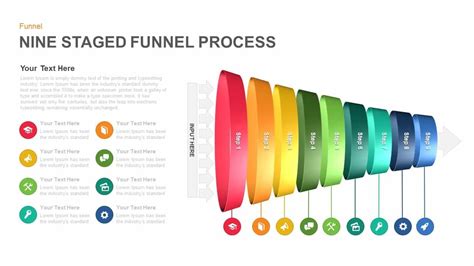 Nine Staged Process Funnel Powerpoint Template Slidebazaar In 2025