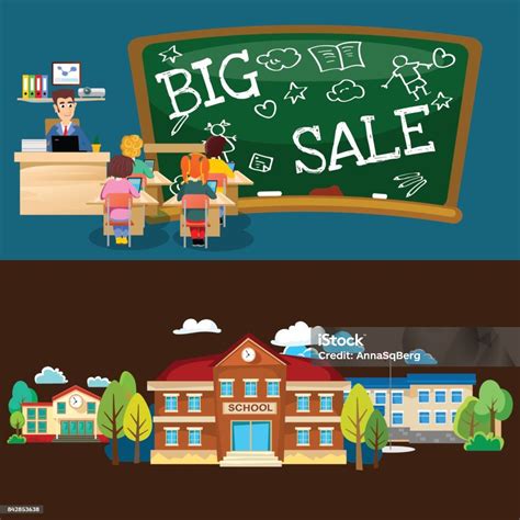 상형 어린이 생활 신문 및 도서관의 학교 집합 돌아가기 소년 농구 여자 치 어 리더 팀 벡터 일러스트 레이 션 건물 클래스 교수