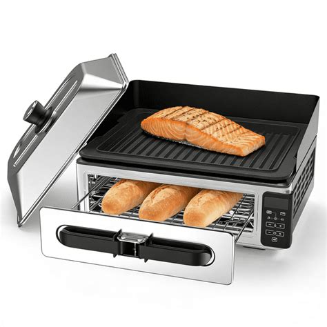 Electric Grill Indoor For Steak And Veggies Smokeless Griddle With