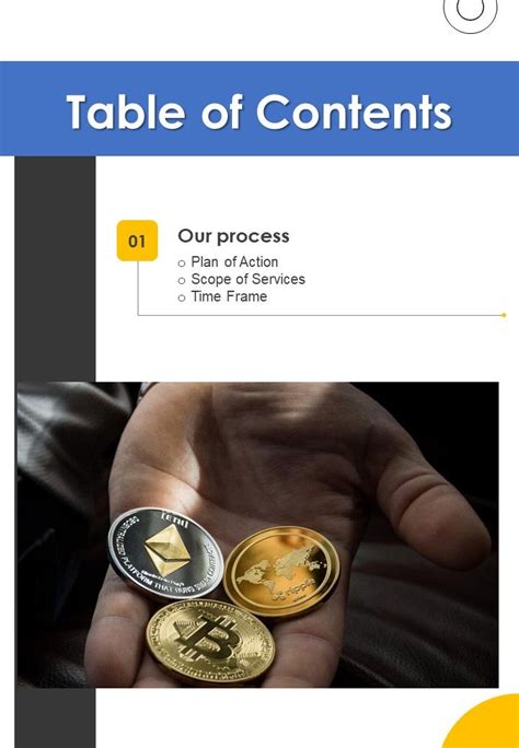 blockchain scaling proposal table of contents one pager sample example