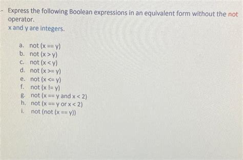 Solved Express The Following Boolean Expressions In An Chegg Com