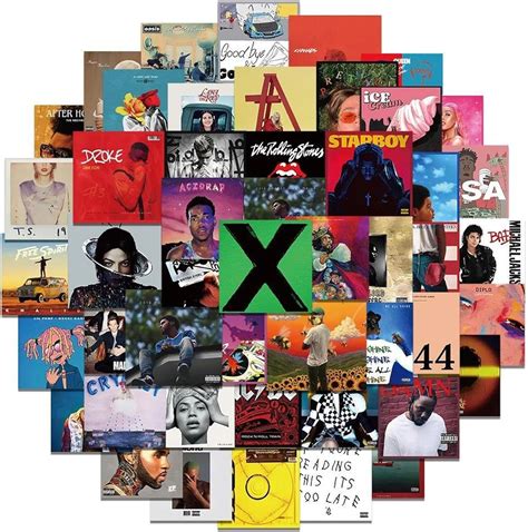 55 Pcs Artist Singers Album Cover Stickers Female Pop