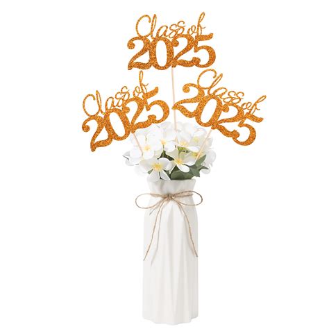 10 Pcs Graduation Class Centerpieces Orange Class Of 2025 Graduation