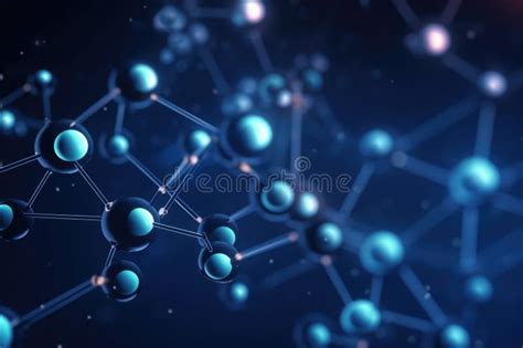 Molecular Structure With Connections Between Atoms Generative Ai Stock Illustration