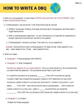 How To Write A DBQ In AP World History AP US History Or AP European History