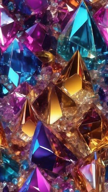 Premium Ai Image Luxury Abstract Realistic Crystals Texture With