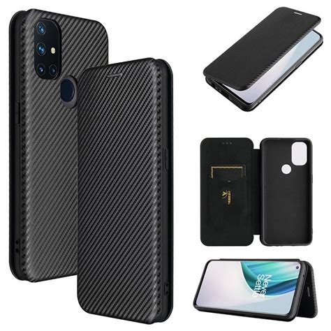 Oneplus Nord N G Flip Case Carbon Fiber