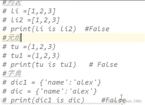 python之is和 的区别 CSDN博客