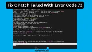 Fix OPatch Failed With Error Code
