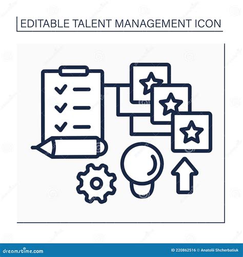 Competency Models Line Icon Vector Illustration