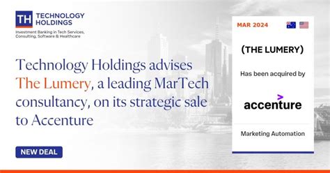 Parth Trivedi On Linkedin Technology Holdings Advises The Lumery A