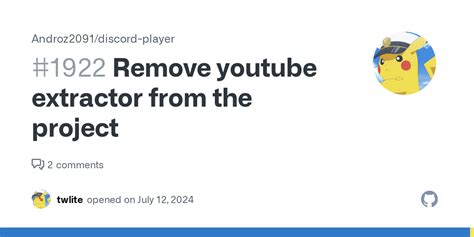 Remove Youtube Extractor From The Project Issue Androz Discord Player GitHub