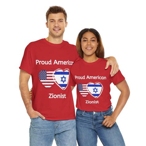 Proud American Zionist Unisex Heavy Cotton Tee Etsy