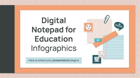 Digital Notepad For Education Infographics Presentation