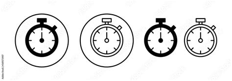 Stopwatch Icon Vector For Web And Mobile App Timer Sign And Symbol