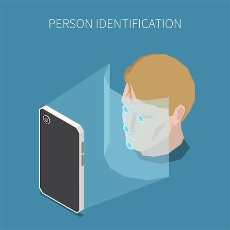 Premium Vector Biometric Authentication Isometric Illustration