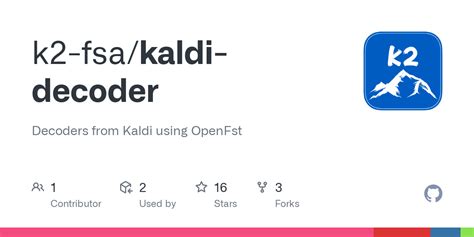 Github K Fsa Kaldi Decoder Decoders From Kaldi Using Openfst