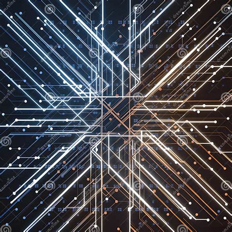 Abstract Digital Grid Pattern With Intersecting Lines And Vibrant