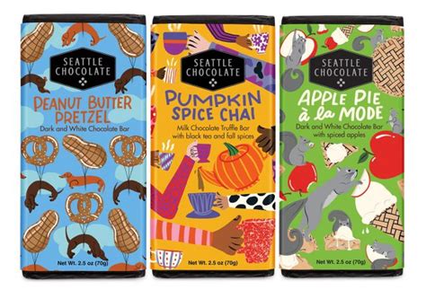 Seattle Chocolate Fall Flavors Trio Of Chocolate Truffle Bars 3 Bars