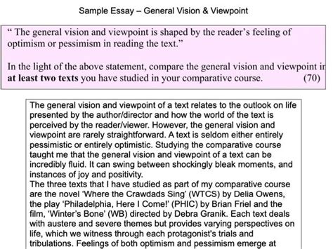 General Vision And Viewpoint Comparative Essay Crawdads Philadelphia