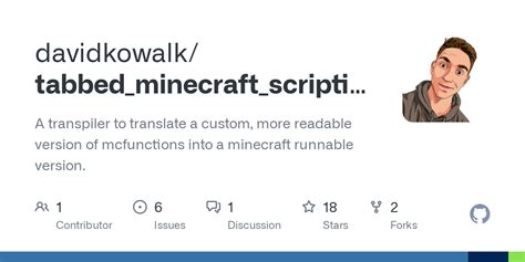 Github Davidkowalktabbedminecraftscripting A Transpiler To