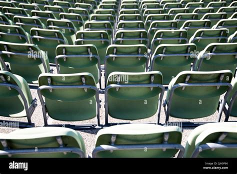 Empty chairs for audience on modern stadium arena or open air theatre Stock Photo - Alamy