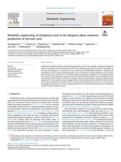 Pdf Metabolic Engineering Of Oleaginous Yeast In The Lipogenic Phase Enhances Production Of