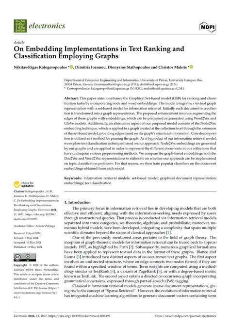 Pdf On Embedding Implementations In Text Ranking And Classification