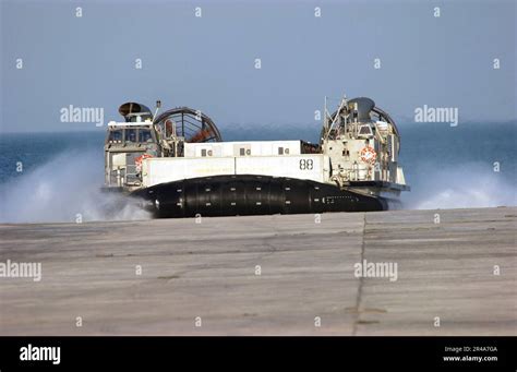 Us Navy A Landing Craft Air Cushion Lcac Arrives To On Load Us