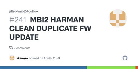 MBI HARMAN CLEAN DUPLICATE FW UPDATE Issue Jilleb Mib Toolbox GitHub
