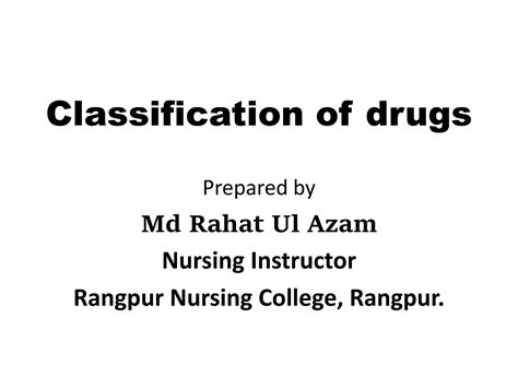 Classification Of Drugpptx