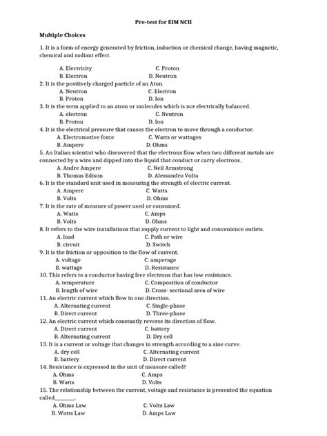 Eim Ncii Pre Post Test Pdf