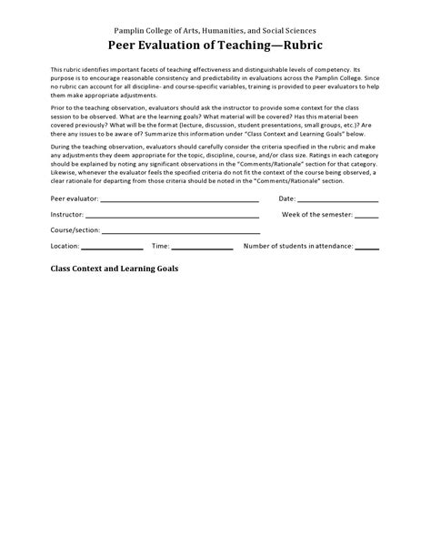 43 Great Peer Evaluation Forms Group Review Templatelab