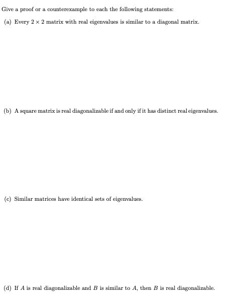 Solved Give A Proof Or A Counterexample To Each The